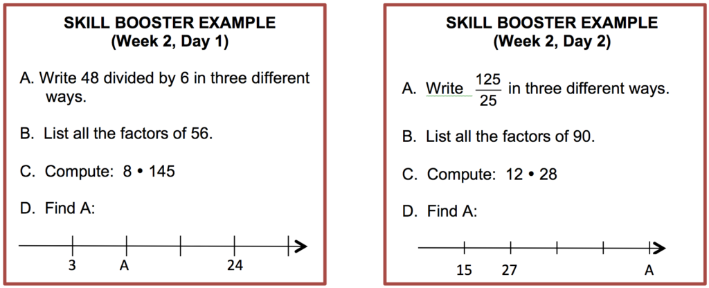 Skill Boosters – Center for Mathematics and Teaching Inc.