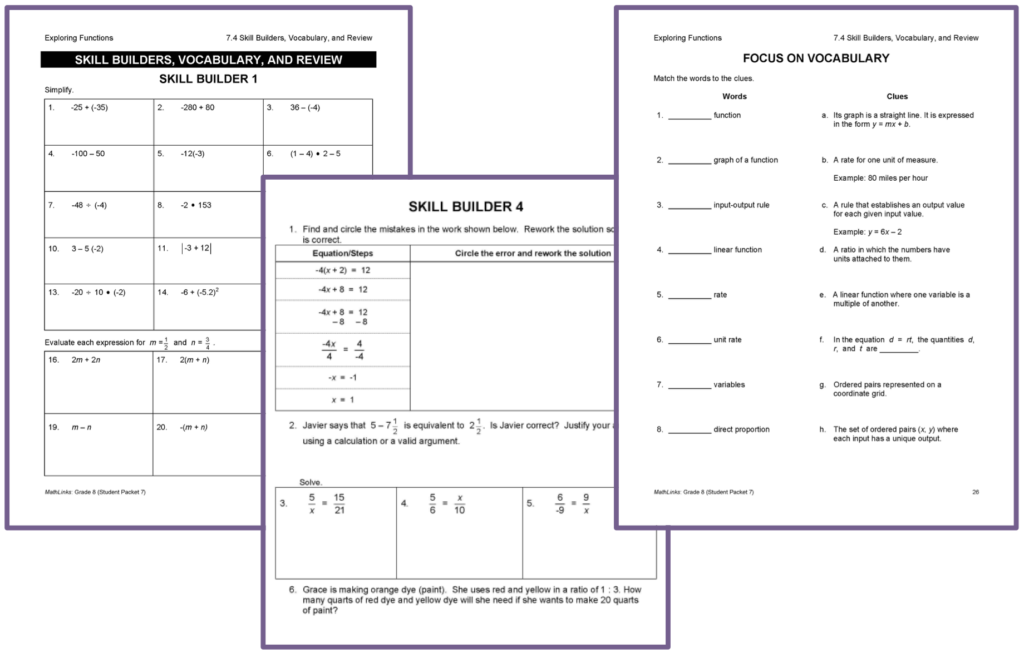 Skill Builders – Center for Mathematics and Teaching Inc.